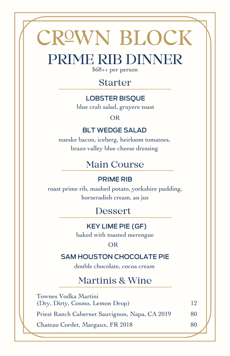 Weekly Features at Crown Block - Crown Block